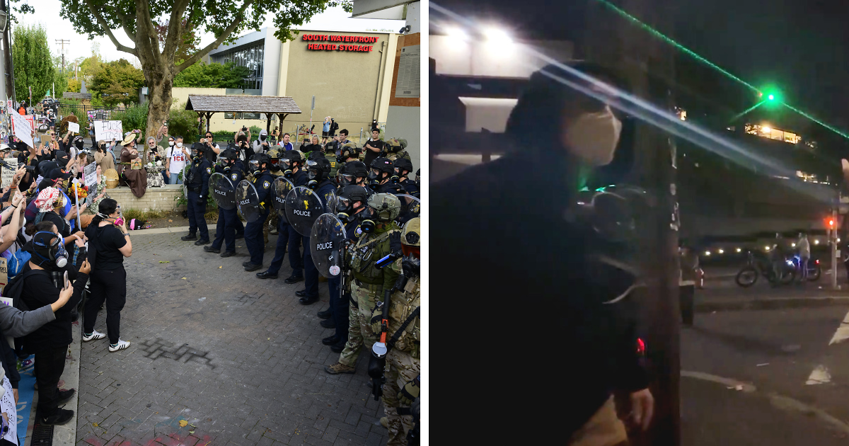 Video Shows DHS Snipers Allegedly Aiming Lasers At Antifa Member ...